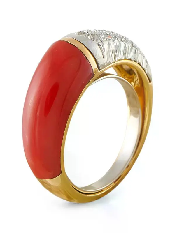 LB EXCLUSIVE Embellishment Carnelian And Diamond Ring