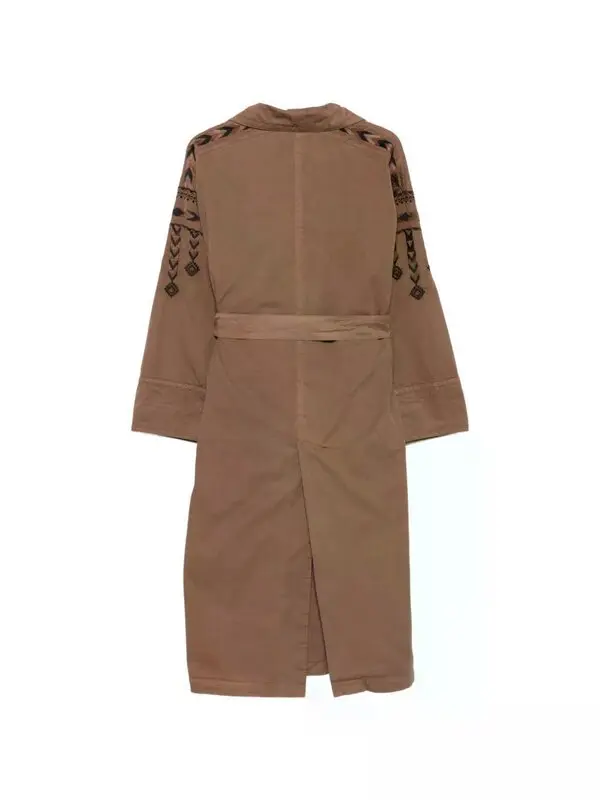 BAZAR DELUXE Embroidered Double-breasted Coat