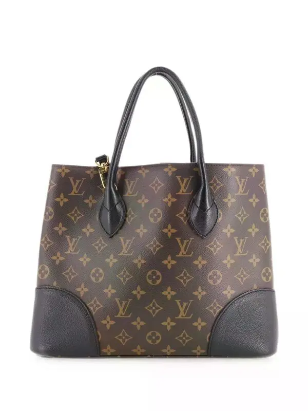 LOUIS VUITTON Flandrin Handbag Monogram Canvas And Leather Tote Bag - Black
