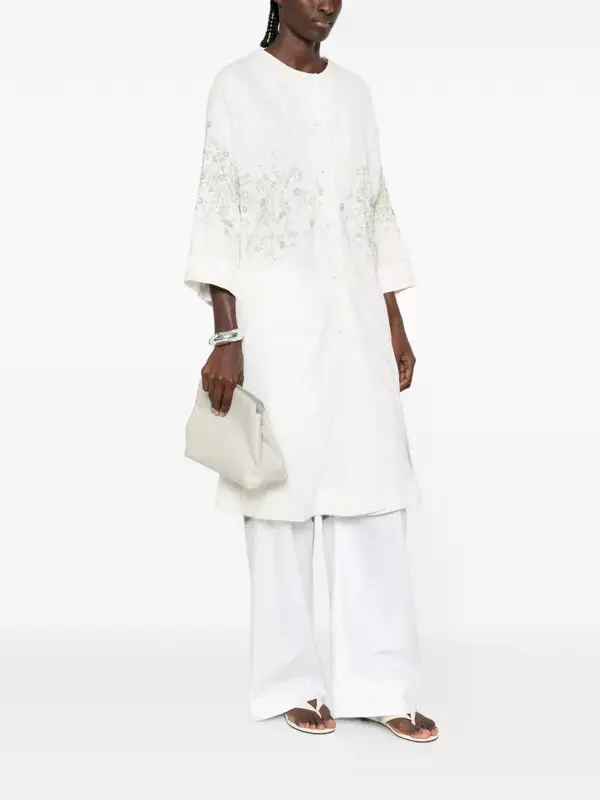AODRESS Sequin-embellished Embroidered Coat