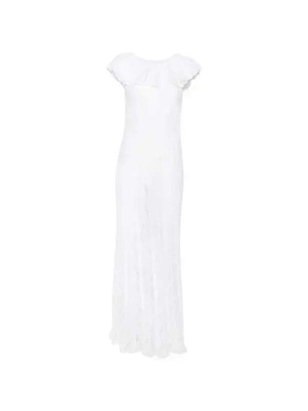 ANTONINO VALENTI Off-shoulder Ruffled Maxi Dress - White