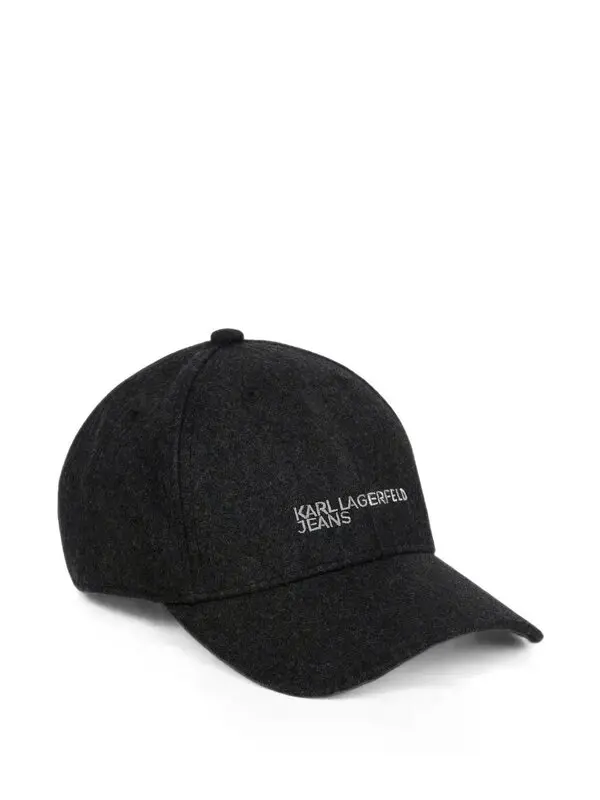Karl Lagerfeld Essential Wool-blend Cap - Grey