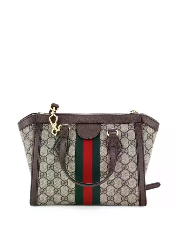 Gucci Ophidia Top Handle Gg Coated Canvas Small Tote Bag