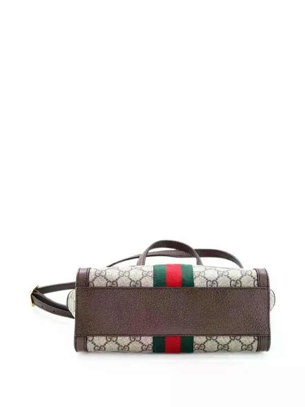 Gucci Ophidia Top Handle Gg Coated Canvas Small Tote Bag