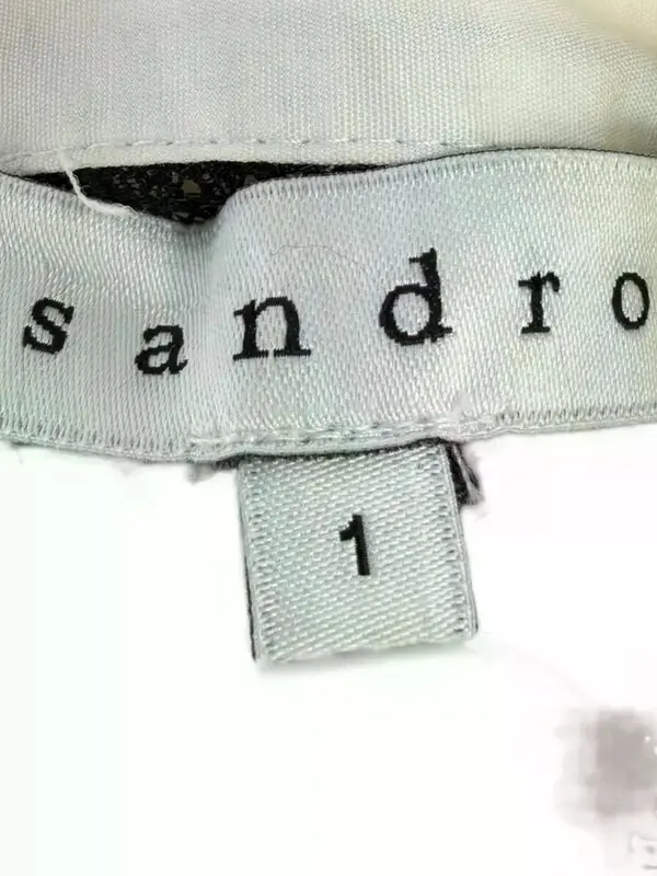 Sandro Floral-print Lace-panel Blouse