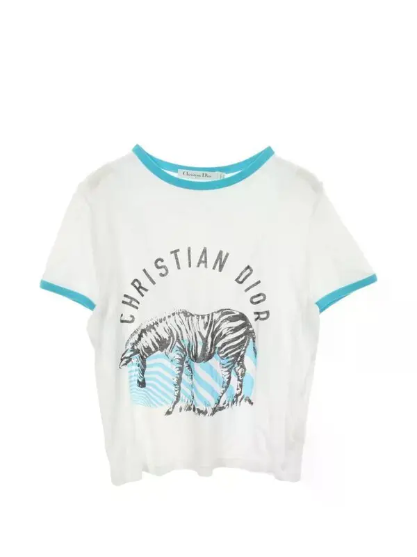 Dior 2000s Zebra Logo T-shirt - White
