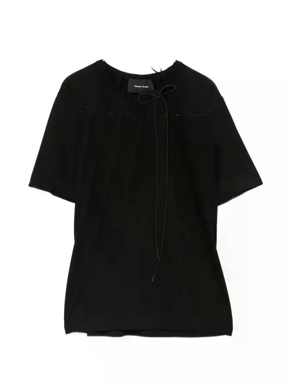 Simone Rocha Bow-detail T-shirt - Black