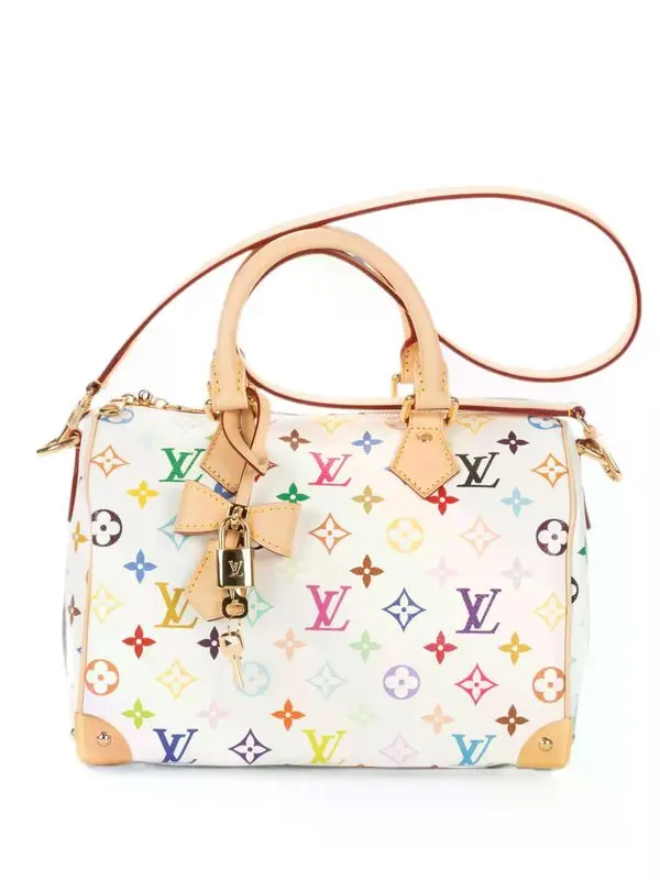 LOUIS VUITTON X Takashi Murakami 25 Speedy Bandoulière Two-way Handbag - White