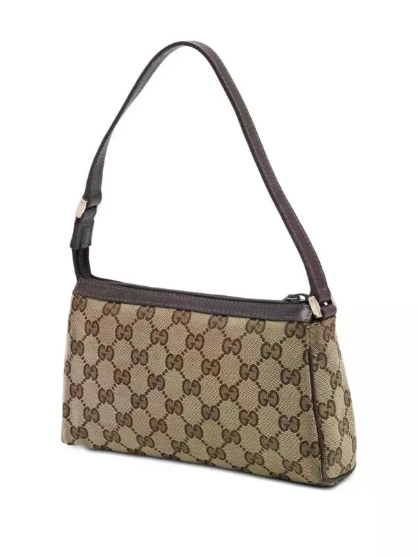 Gucci Gg Canvas Abbey D Ring Pochette Handbag - Neutrals
