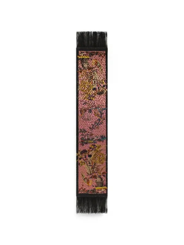 Etro Leopard-pattern Velvet Scarf - Pink