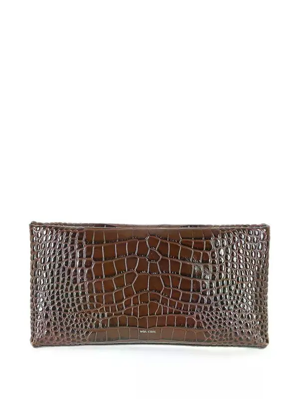 MOULIEBRE Croc-effect Leather Clutch Bag