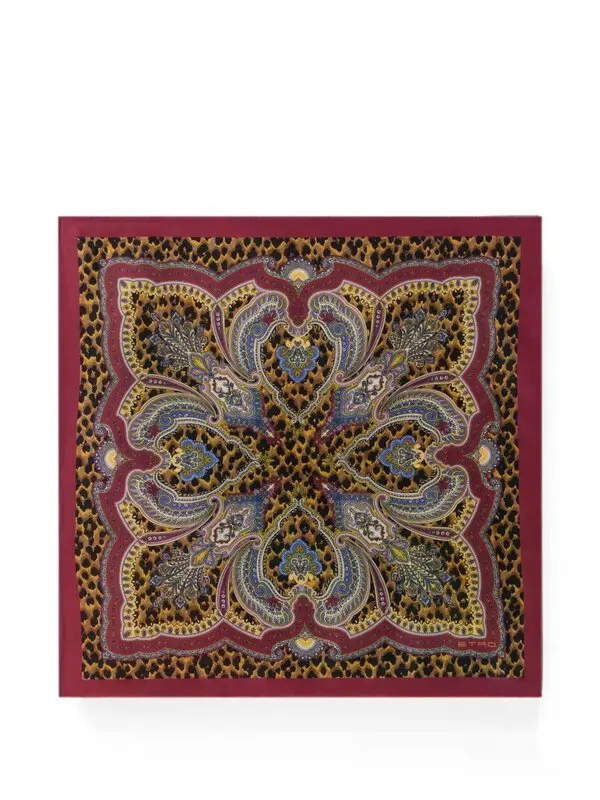 Etro Paisley-print Leopard-pattern Scarf
