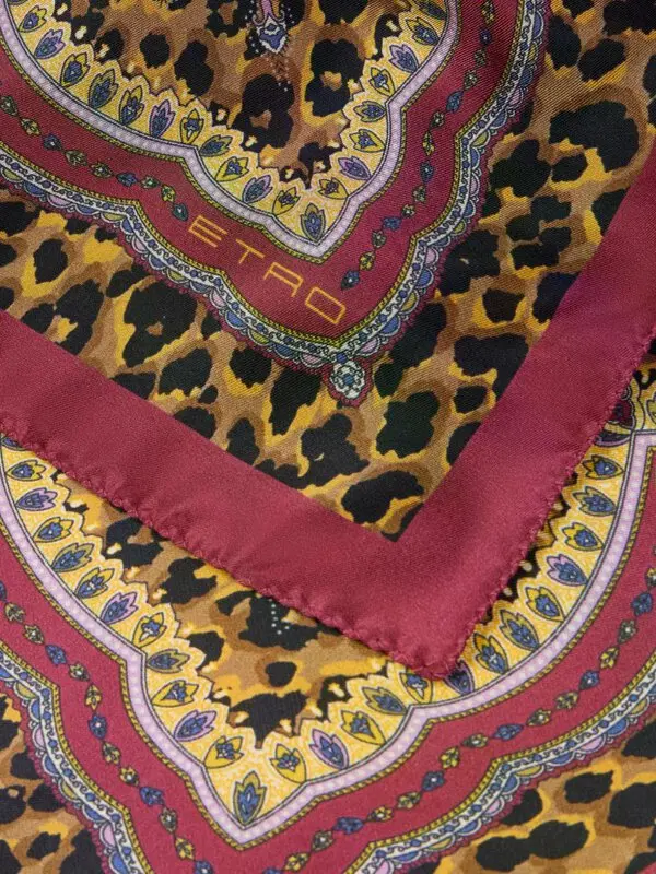 Etro Paisley-print Leopard-pattern Scarf