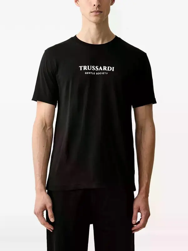 TRUSSARDI Logo-print Short-sleeve T-shirt - Black