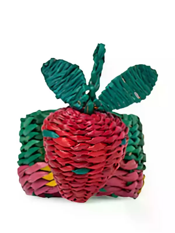 BITOSSI HOME Tutti Frutti Woven Napkin Rings - Green