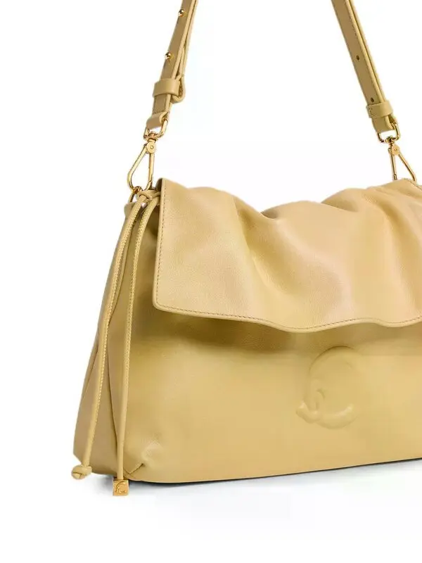 COCCINELLE Small Lidia Logo-embossed Ruched Shoulder Bag