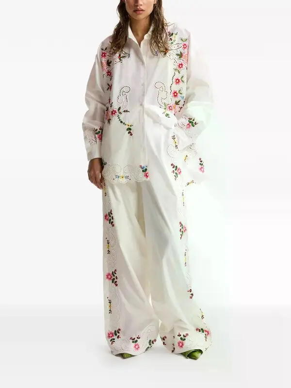 Essentiel Antwerp Jayme Embroidered Shirt - White