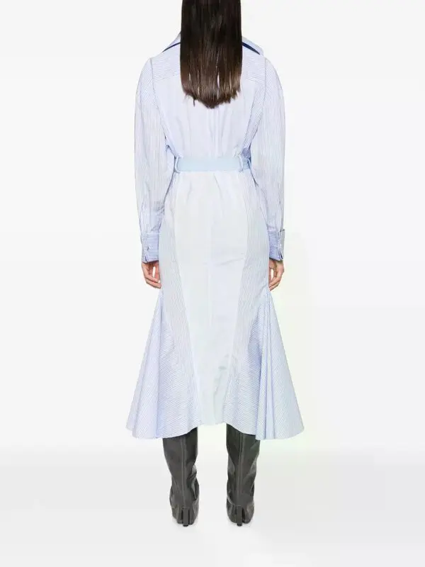Attico Striped Double-breasted Midi Dress