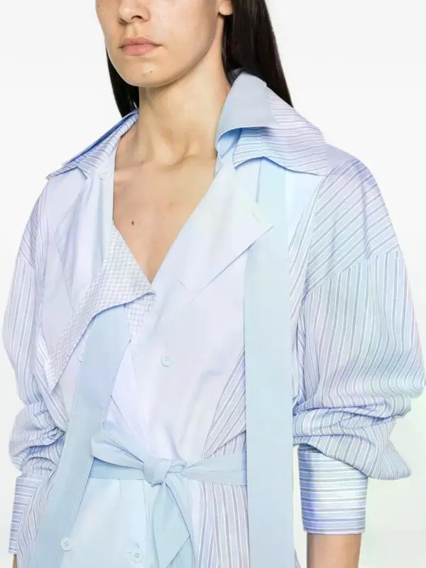Attico Striped Double-breasted Midi Dress