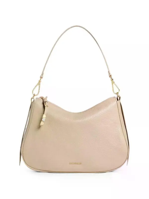 COCCINELLE Medium Nory Grained-leather Shoulder Bag - Neutrals