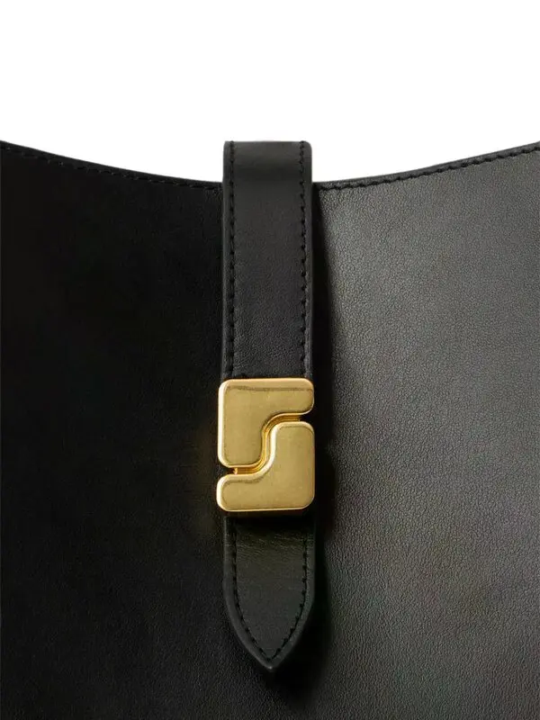 Soeur Logo-plaque Leather Shoulder Bag