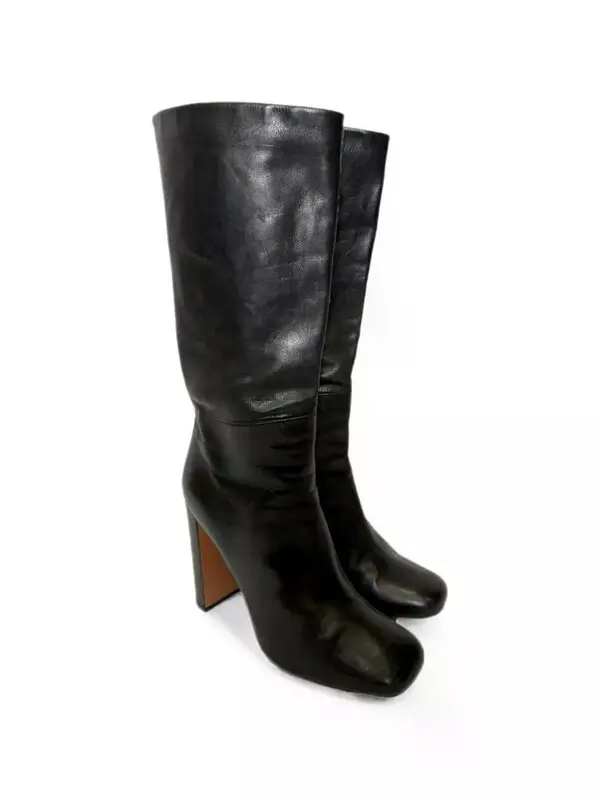 Celine Square-toe Riding Boots - Black