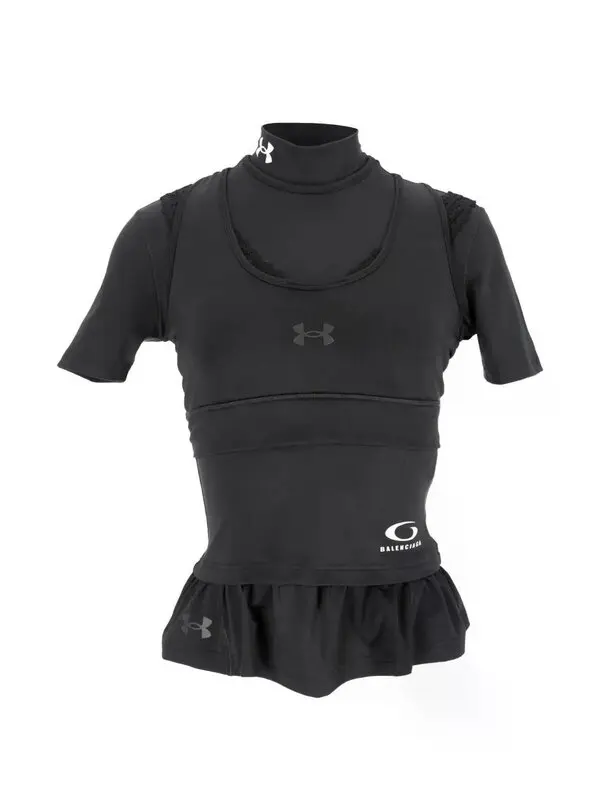 Balenciaga Layered Short-sleeve Top - Black
