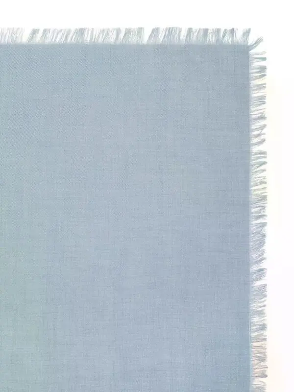 Eric Bompard Fringed Twill Wool Scarf