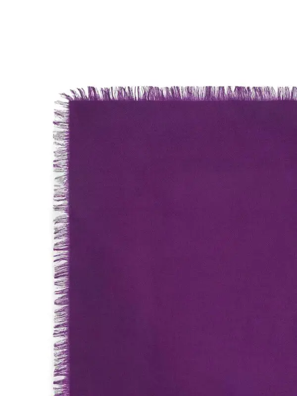 Eric Bompard Fringed Cashmere Scarf - Purple