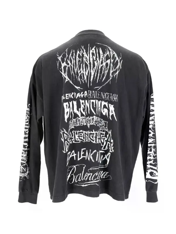 Balenciaga Diy Metal Printed Long-sleeve T-shirt