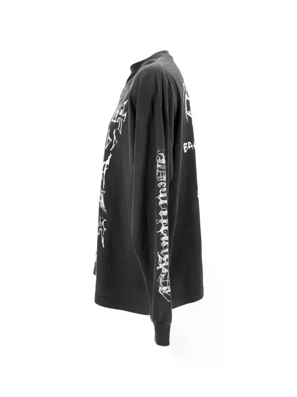 Balenciaga Diy Metal Printed Long-sleeve T-shirt