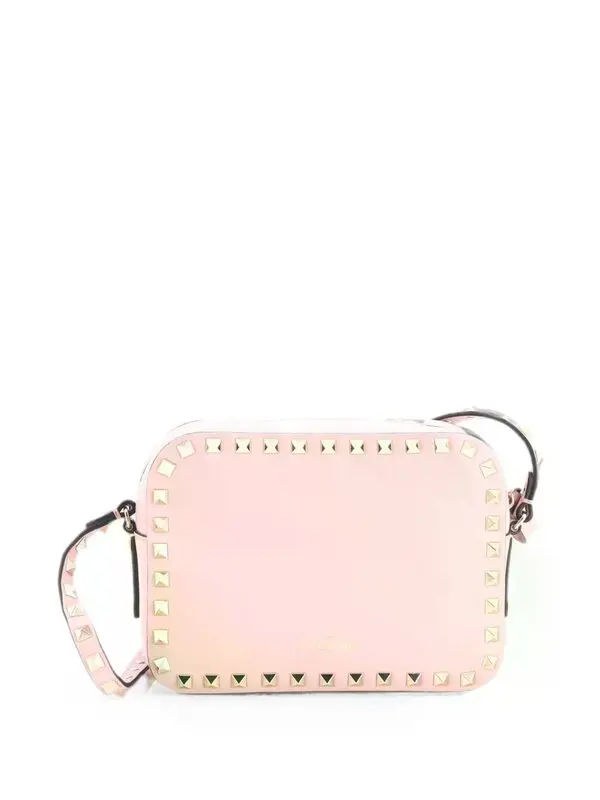Valentino Garavani Rockstud Camera Leather Crossbody Bag - Neutrals