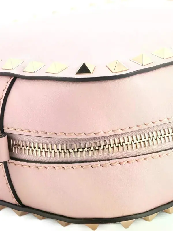 Valentino Garavani Rockstud Camera Leather Crossbody Bag - Neutrals