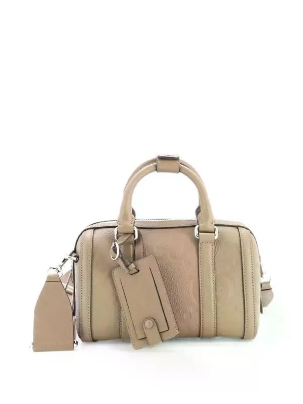 Gucci Duffle Bag Jumbo Gg Embossed Leather Mini Travel Bag - Brown