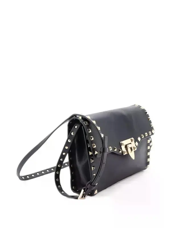 Valentino Garavani Rockstud Flip Lock Flap Bag Medium Leather Crossbody Bag