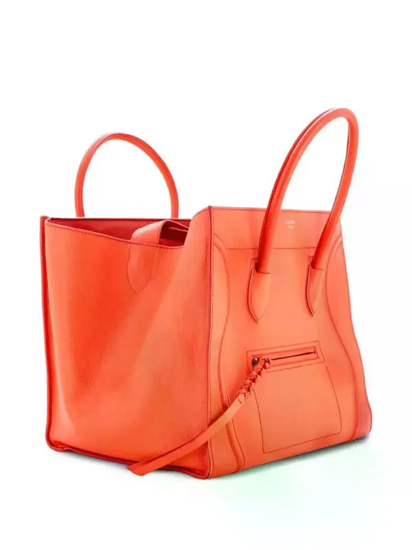 Celine Phantom Grainy Leather Large Tote Bag - Orange