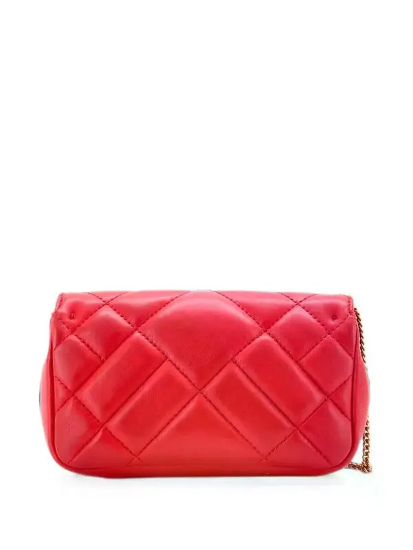 Versace Medusa Icon Chain Flap Bag Quilted Leather Mini Crossbody Bag - Red