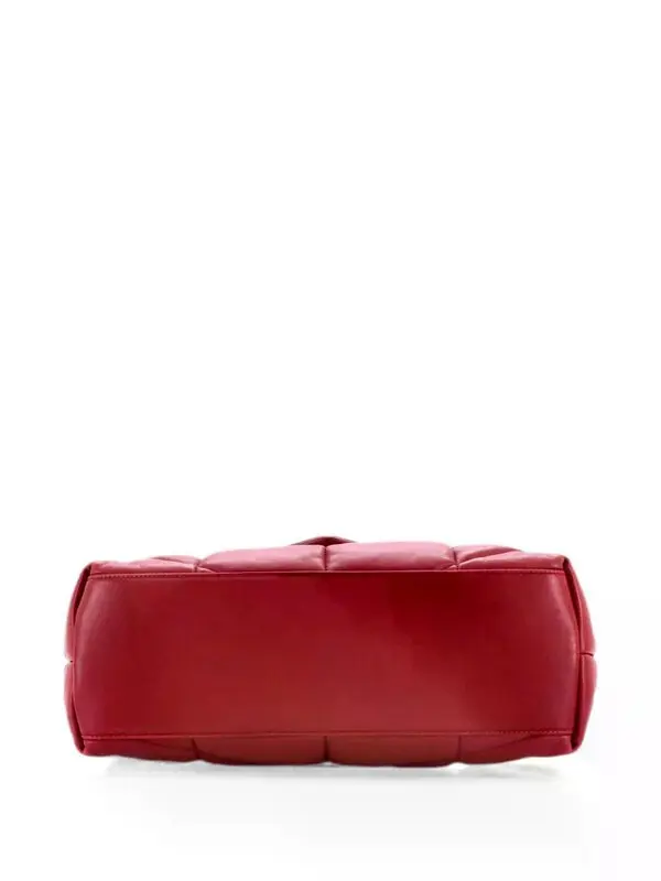 Saint Laurent Loulou Matelasse Chevron Leather Medium Shoulder Bag - Red