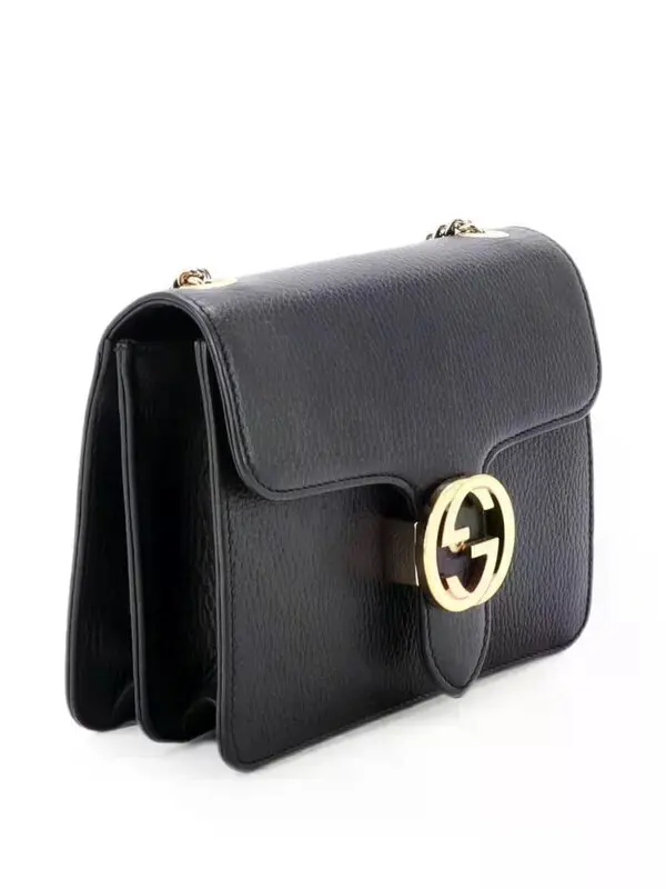 Gucci Interlocking Chain Leather Small Crossbody Bag