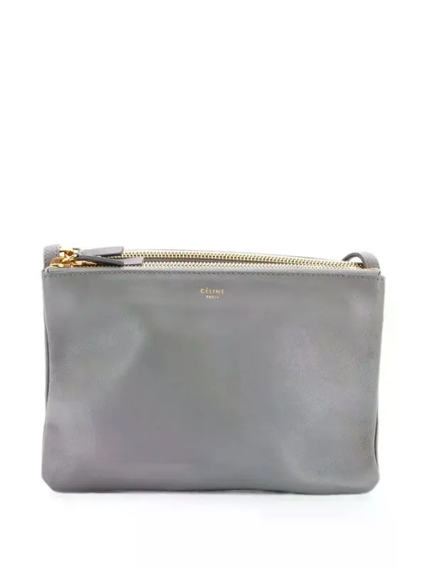 Celine Trio Leather Small Crossbody Bag - Grey