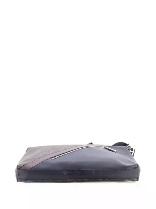 Fendi Zucca Coated Canvas And Leather Messenger Bag