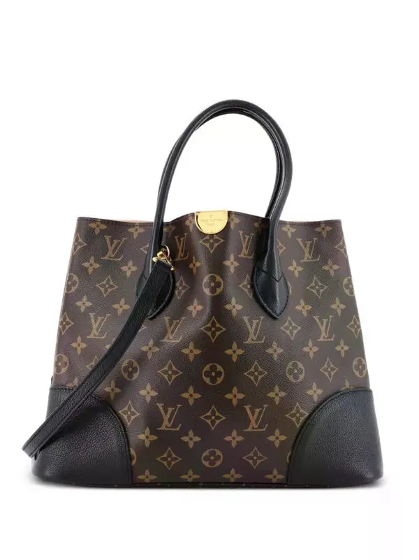 LOUIS VUITTON Flandrin Monogram Canvas And Leather Tote Bag - Black