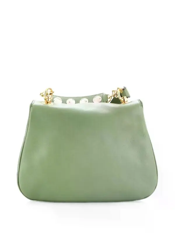 Gucci Blondie Nm Handle Bag Leather Medium Crossbody Bag - Green