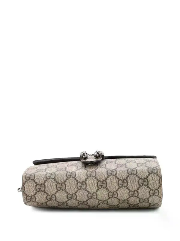 Gucci Dionysus Chain Wallet Gg Coated Canvas Small Crossbody Bag - Brown