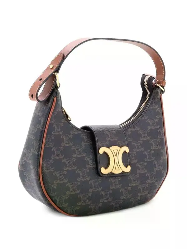 Celine Ava Triomphe Shoulder Bag - Brown