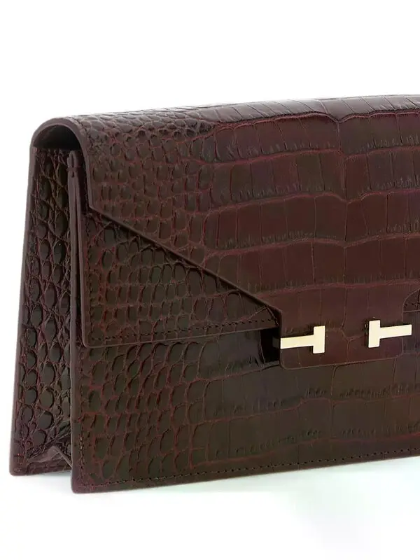 TOM FORD Aube Crocodile-effect Clutch Bag