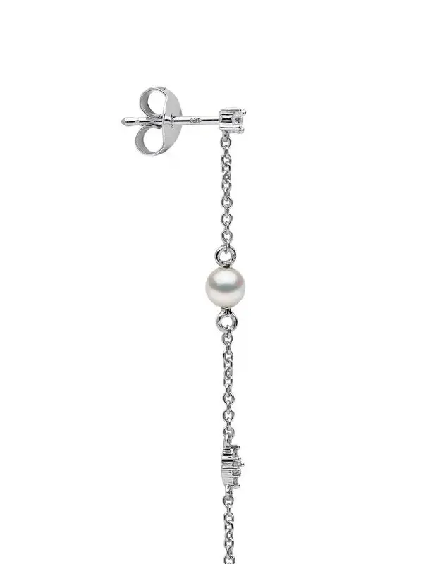Yoko London Freshwater Pearl And Diamond Drop Earrings