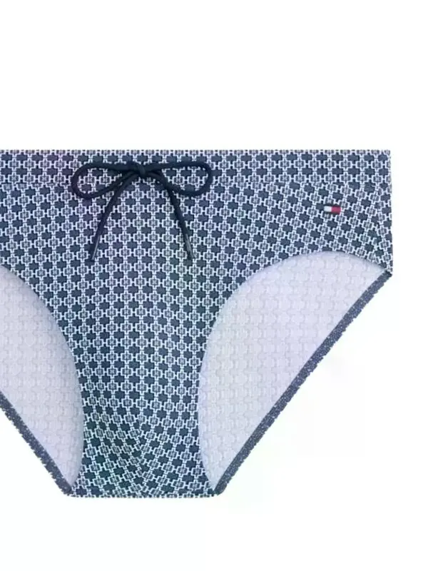 Tommy Hilfiger Geometric Print Drawstring Swim Trunks