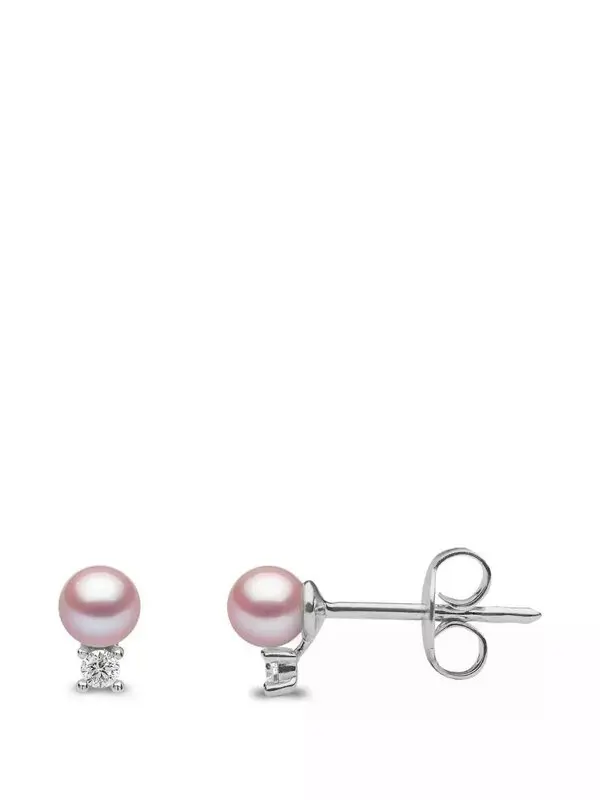 Yoko London Freshwater Pearl And Diamond Earrings