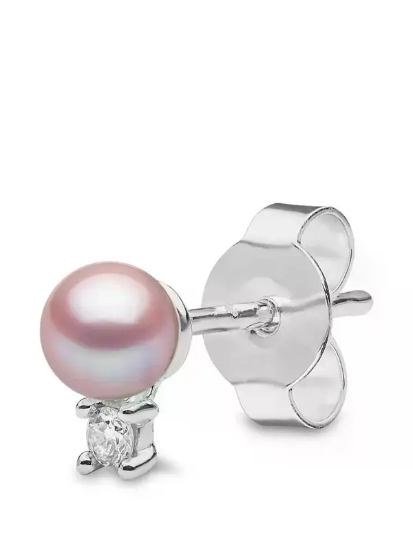 Yoko London Freshwater Pearl And Diamond Earrings